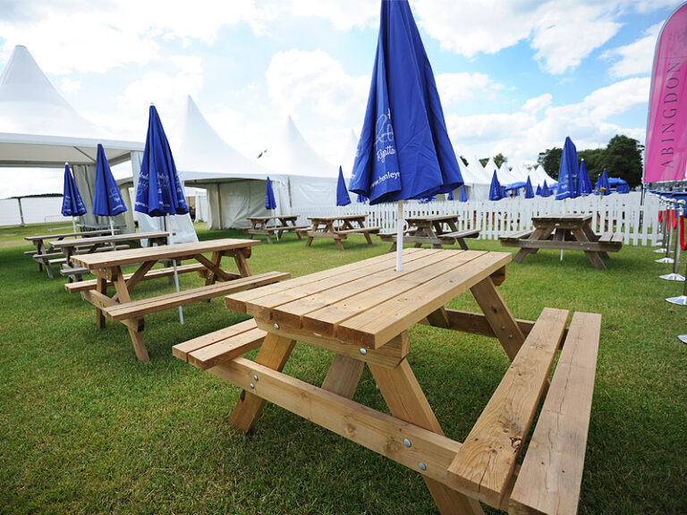 Wooden Picnic Bench Hire | Spaceworks Event Furniture Hire UK