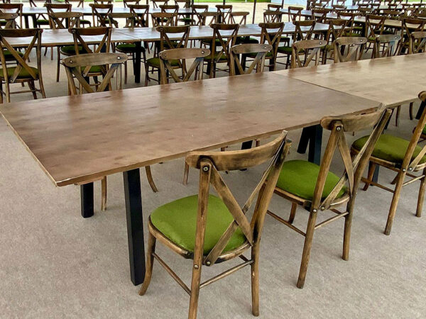Montreal Rectangular Oak Dining Table | Spaceworks Event Furniture Hire UK
