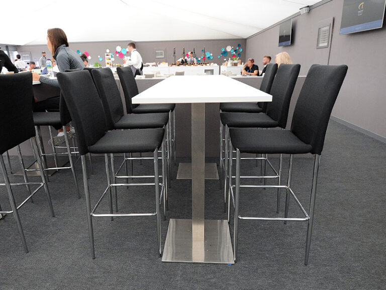 Dual Piazza High Table Hire | Spaceworks Event Furniture Hire UK